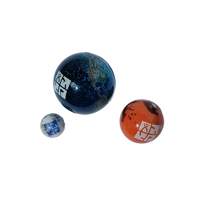 Earth, Moon, and Mars Marble Set – Geostuff.com.au